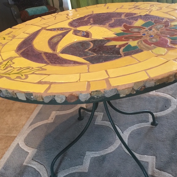 original by me | Other | Art Ceramic Tile Table And 2 Side Tables ...